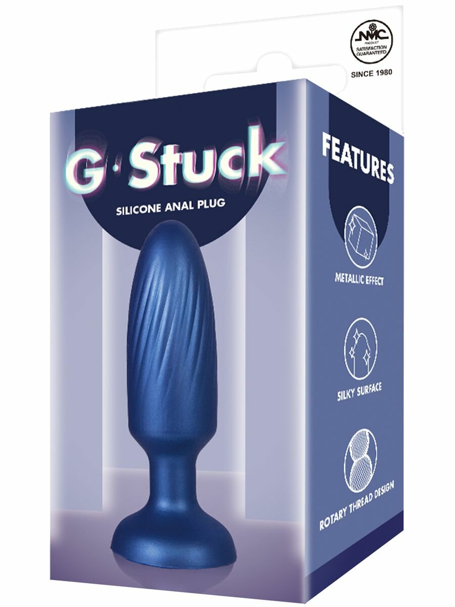 Анальная пробка "3.5 Inchsilicone Anal Plug Metallic Blue" 8.9см