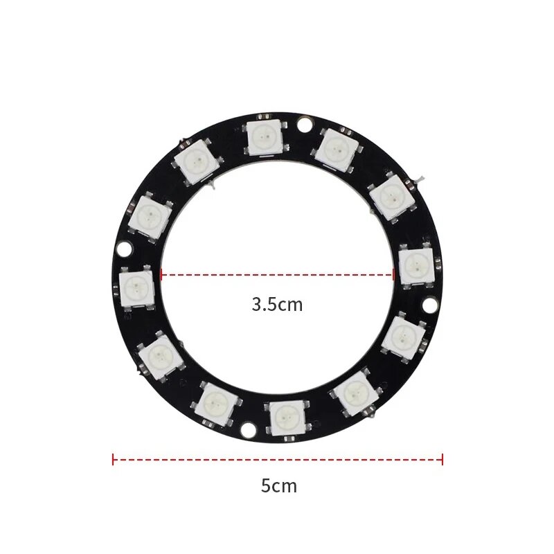 RGB светодиодная кольцевая лампа WS2812 12bit