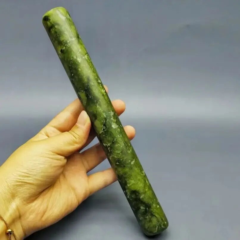 Натуральный зеленый нефритовый кристаллический палочка для очистки и защиты - целебный духовный инструмент для балансировки чакр и очистки ауры