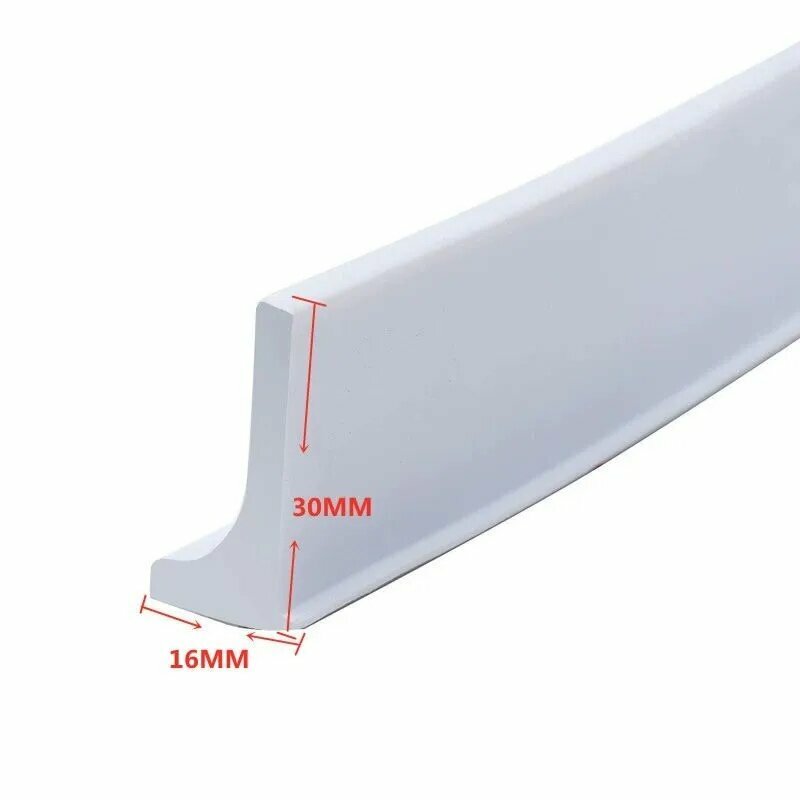 Акриловый плинтус для ванной комнаты*1; высота 3 см, длина 1 метр; влагостойкий и водонепроницаемый пол в ванной комнате