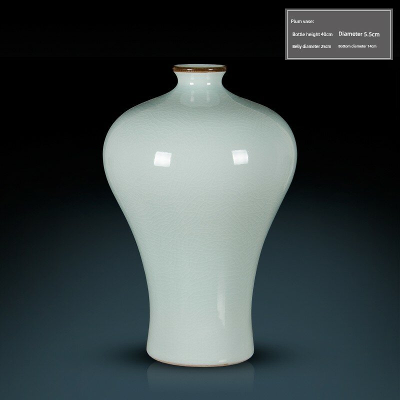 Антикварная керамическая ваза из Цзиндэчжэня, глазурь с эффектом кракле, классическое украшение для гостиной, для