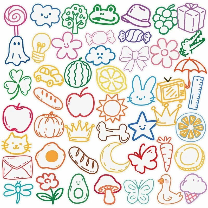 56 шт, кавайный рисунок, наклейка для домашних животных, эстетическое украшение, канцелярские принадлежности для скрапбукинга, сделай сам, принадлежности для ручного учета для детей