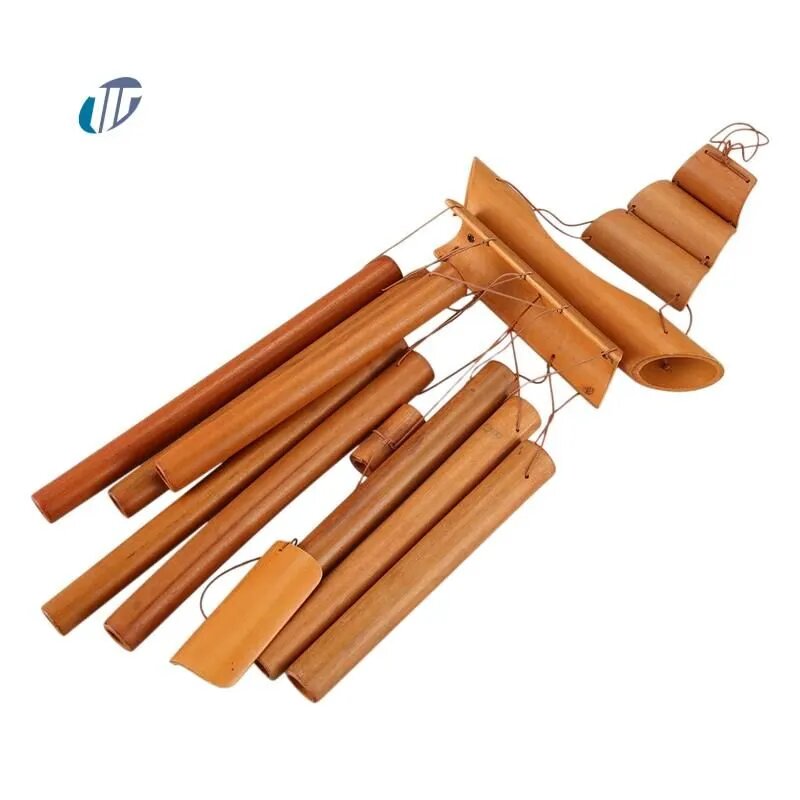 (R F I N) Бамбуковый колокольчик ручной работы, натуральное кольцо, домашний декор, колокольчик, подвесной орнамент, открытый двор, ветра