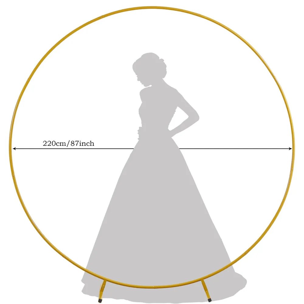 Каркас для фотозоны, арка для шаров круглая, золотой