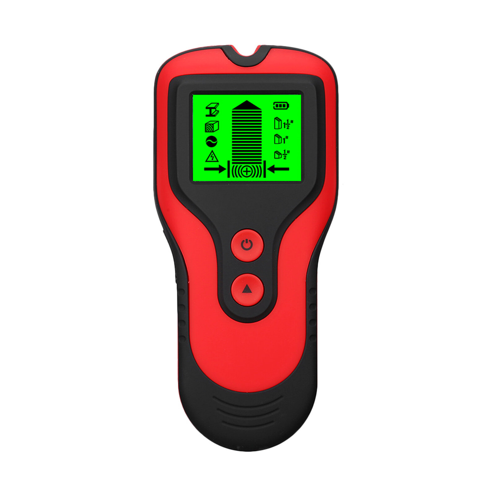 Детектор стропил Sensor Wall Scanner 3 в 1 для обнаружения металла/напряжения/стропил с LCD-дисплеем для обнаружения деревянных стропил, живых электропроводов, металлических стропил (красный)