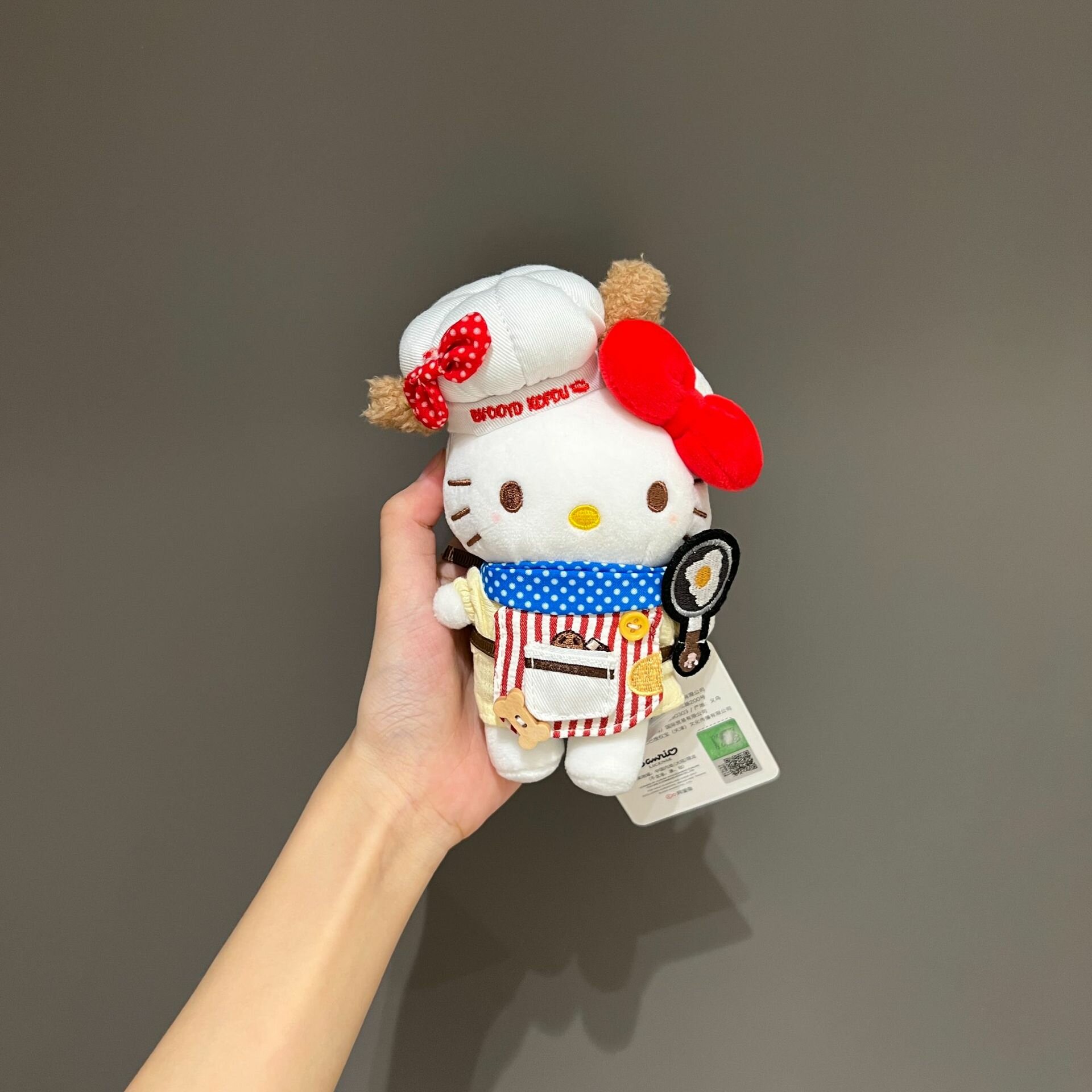 Настоящий апельсиновый шеф-повар милый фартук котенок милый плюшевый подвеска игрушка рюкзак брелок