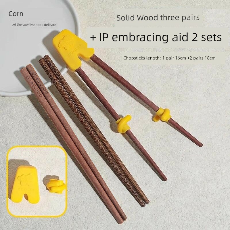 Детские тренировочные палочки для еды в форме кукурузы для детей от 3 до 6 лет, палочки для начинающих, для домашнего