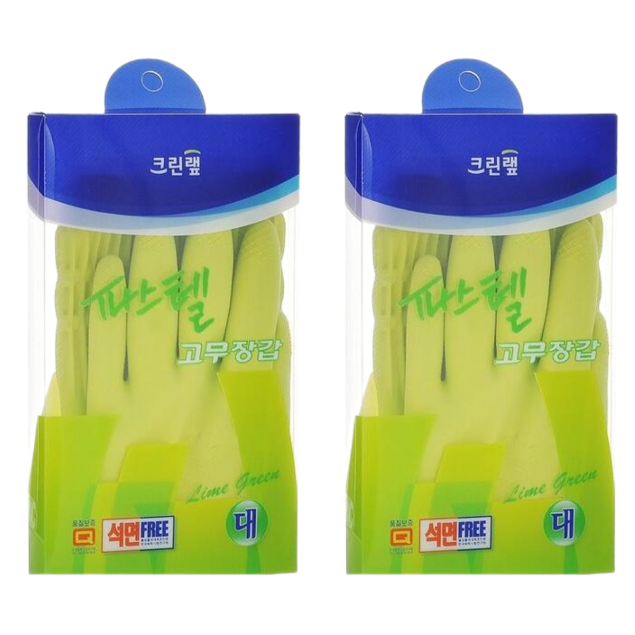 Перчатки Clean wrap Clean Pastel Latex Glove, с внутренним покрытием, удлинённые, зеленые, р M, 1 пара, 2 уп