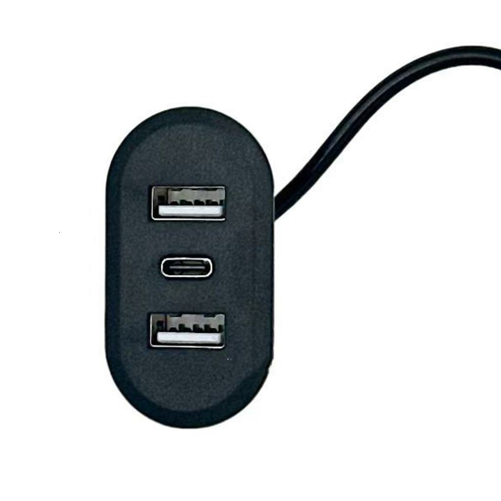 3-в-1 Встраиваемый USB-C Адаптер для Мебели
