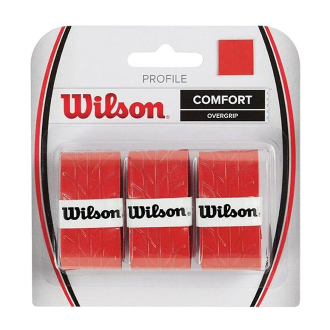 Обмотка для ручки ракетки Wilson Overgrip Profile x3 Red WRZ4025RD