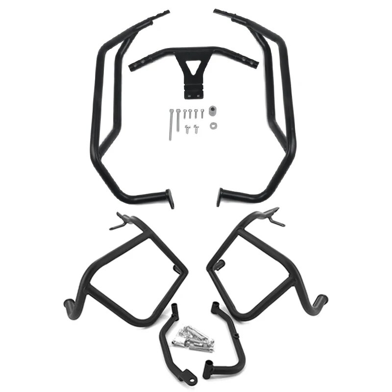 Подходит для CFMOTO 800MTX 800MT-X 800 MTX 2023 2024 2025, детали мотоцикла, защитные баки, защита двигателя, бампер, защита клетки для трюков Белый, Black-1 Set