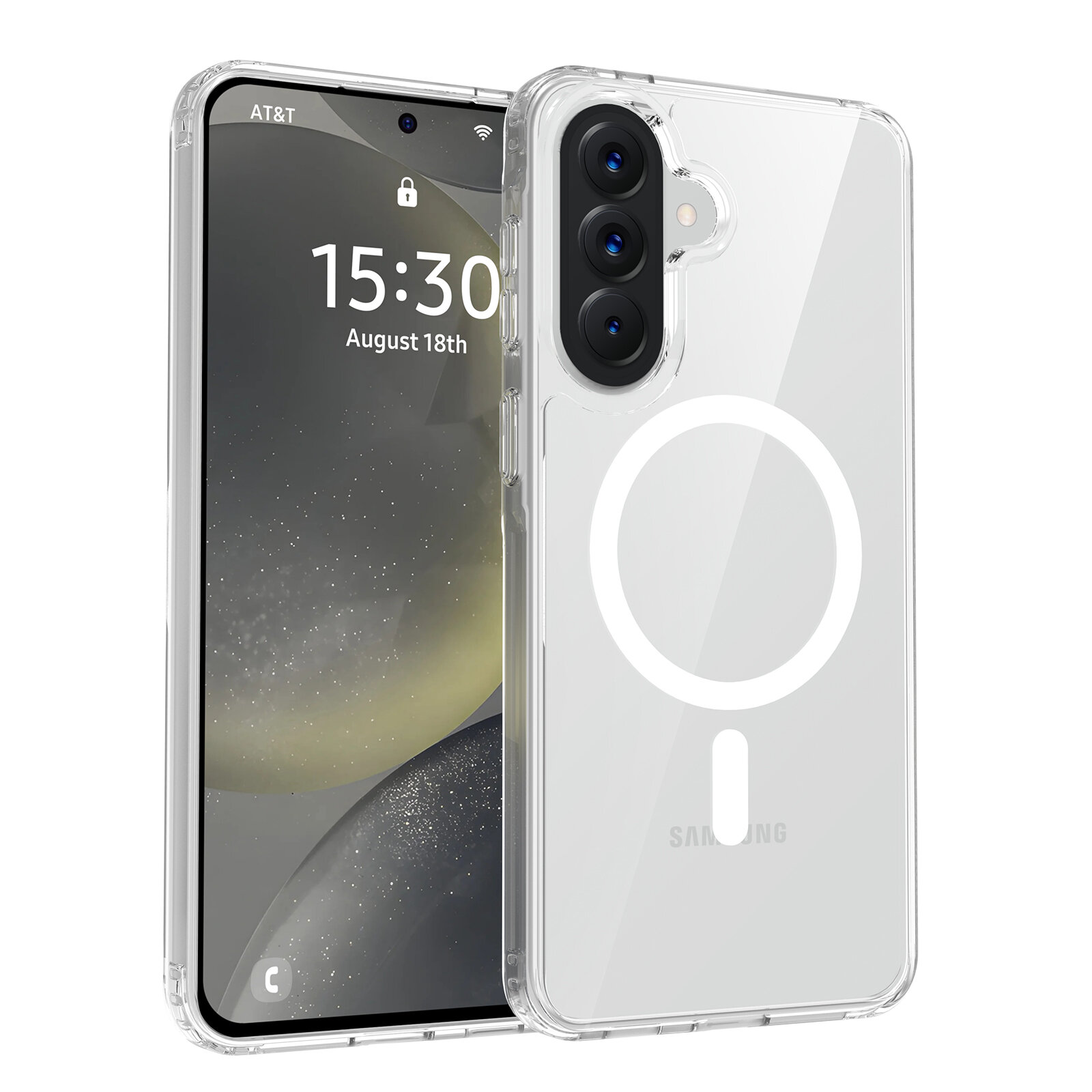 Чехол Для Samsung Galaxy A57 / Самсунг Галакси A57, soft touch, накладка, поликарбонат (PC), защита камеры, ударопрочный, усиленные углы, Samsung, Samsung Galaxy A57, transparent,