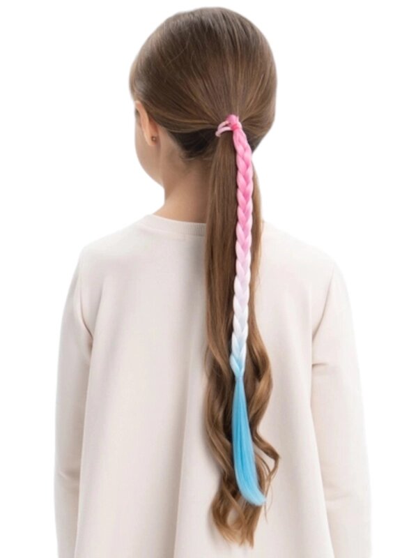 Канекалон-коса трёхцветная на резинке, 42 см модный аксессуар для волос