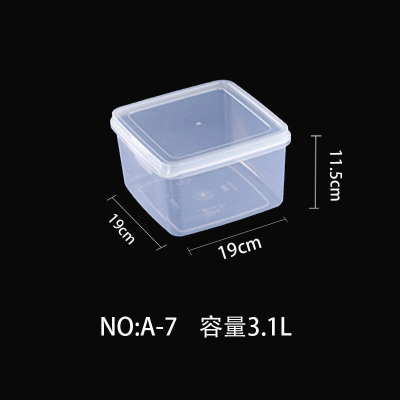 Прямоугольный контейнер для хранения, прозрачный пластиковый разделитель для фруктов и продуктов, герметичный контейнер для холодильника и морозильника, сохраняющий свежесть