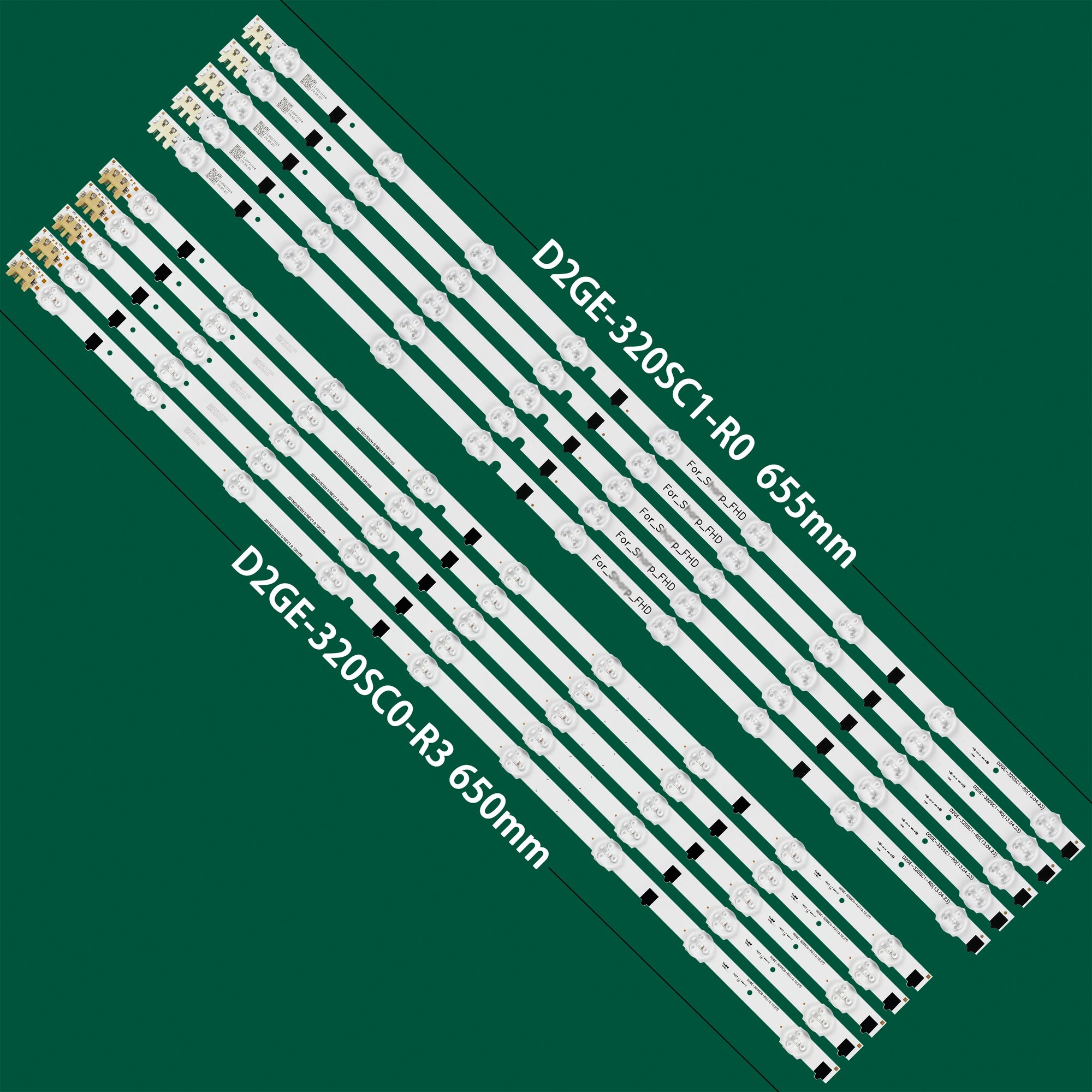 Лента подсветки D2GE-320SC1-R0 655mm для Samsung
