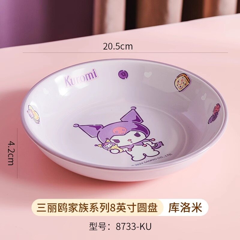 Керамическая посуда Sanrio 4.7inch Рисовая миска Куроми Хелло Китти Миска для лапши Суповая миска Милая домашняя круглая тарелка