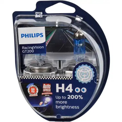 К-кт ламп H4 12342 RGT 12V 60/55W P43t-38 S2 RacingVision GT200