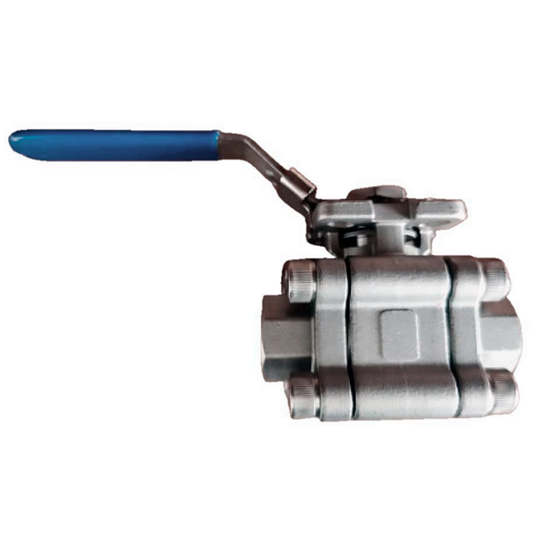 Кран шаровой DN.ru 316-316-PTFE-FP-SW-ISO-H Ду65 Ру63 полнопроходной, под приварку, материал корпуса - нержавеющая сталь SS316, с ISO-фланцем и рукояткой (опрессовано)