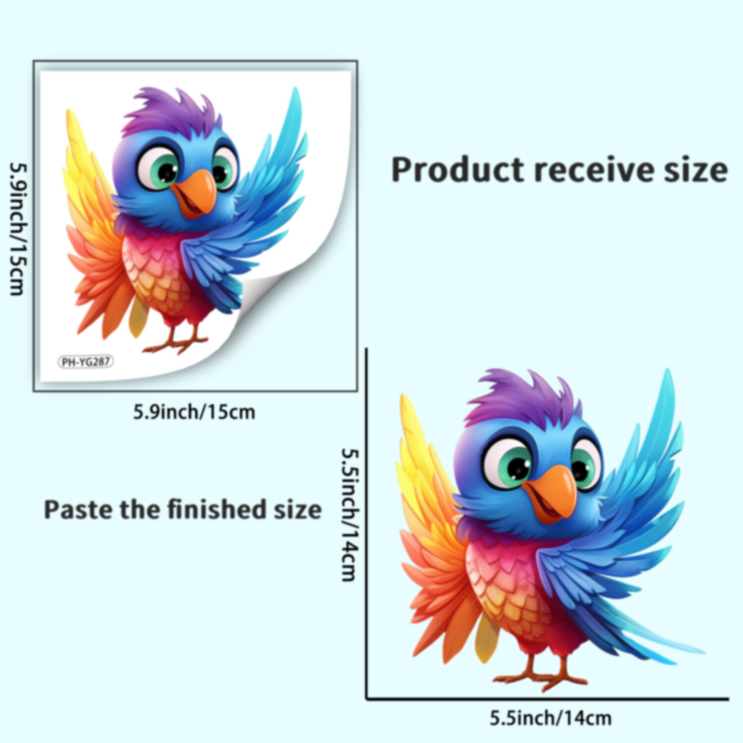 Трансграничная амазонка внешней торговли светящийся попугай птица наклейка на стену макет семейной комнаты гостиная