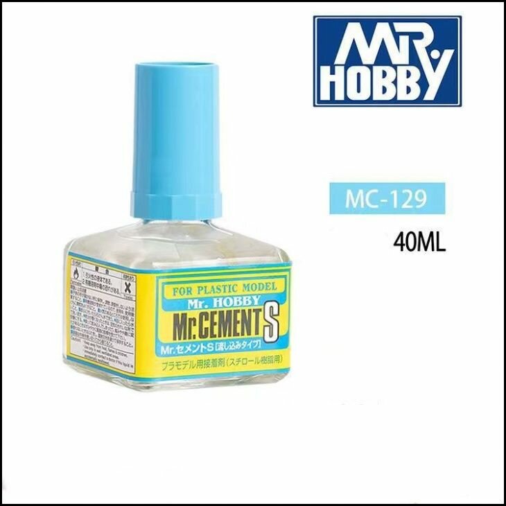 Эксклюзивный клей MR.HOBBY Mr.Cement S 40 мл с аппликатором для конструирования моделей MC129