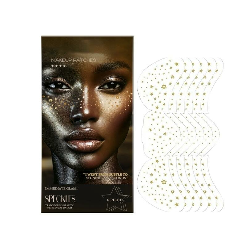 Золотые блестки для макияжа лица