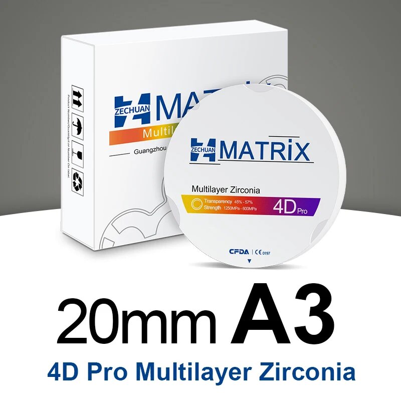 Циркониевый блок ZECHUAN MATRIX 4D Pro 95 мм 95x20mm A3