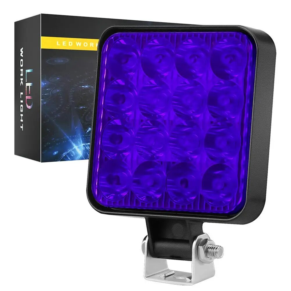 12 В водонепроницаемый светодиодный рабочий светильник квадратный прожектор 48 Вт рабочий свет фара для внедорожника грузовика внедорожный ночной свет дальнего света D