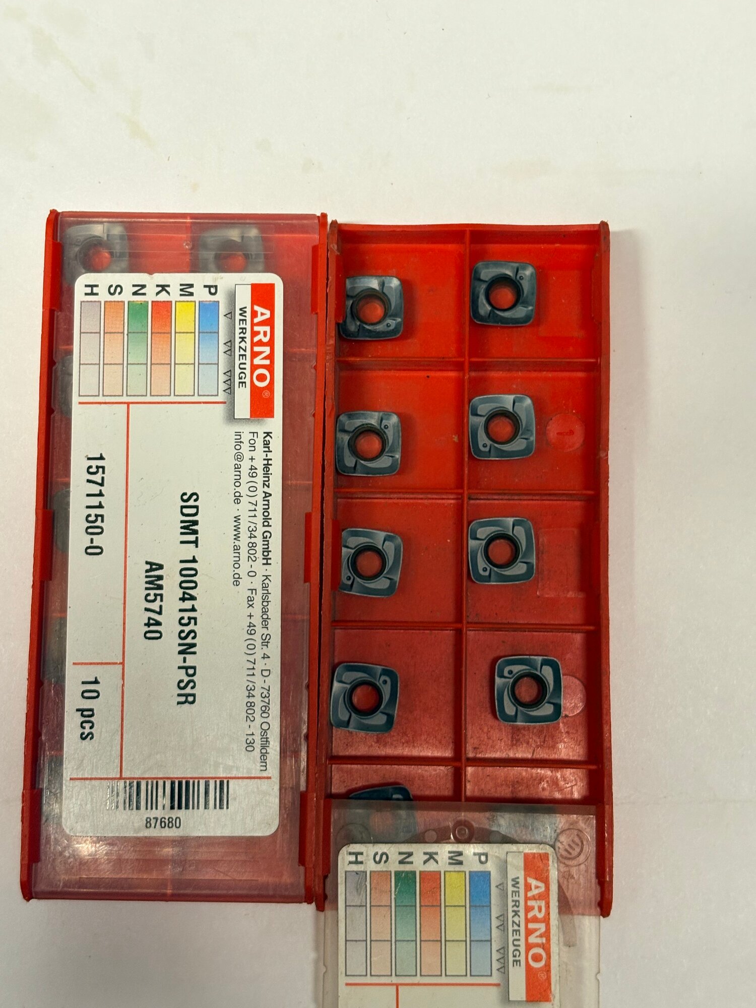 Пластина фрезерная ARNO SDMT 100415SN-PSR, для стали и жаропрочных материалов