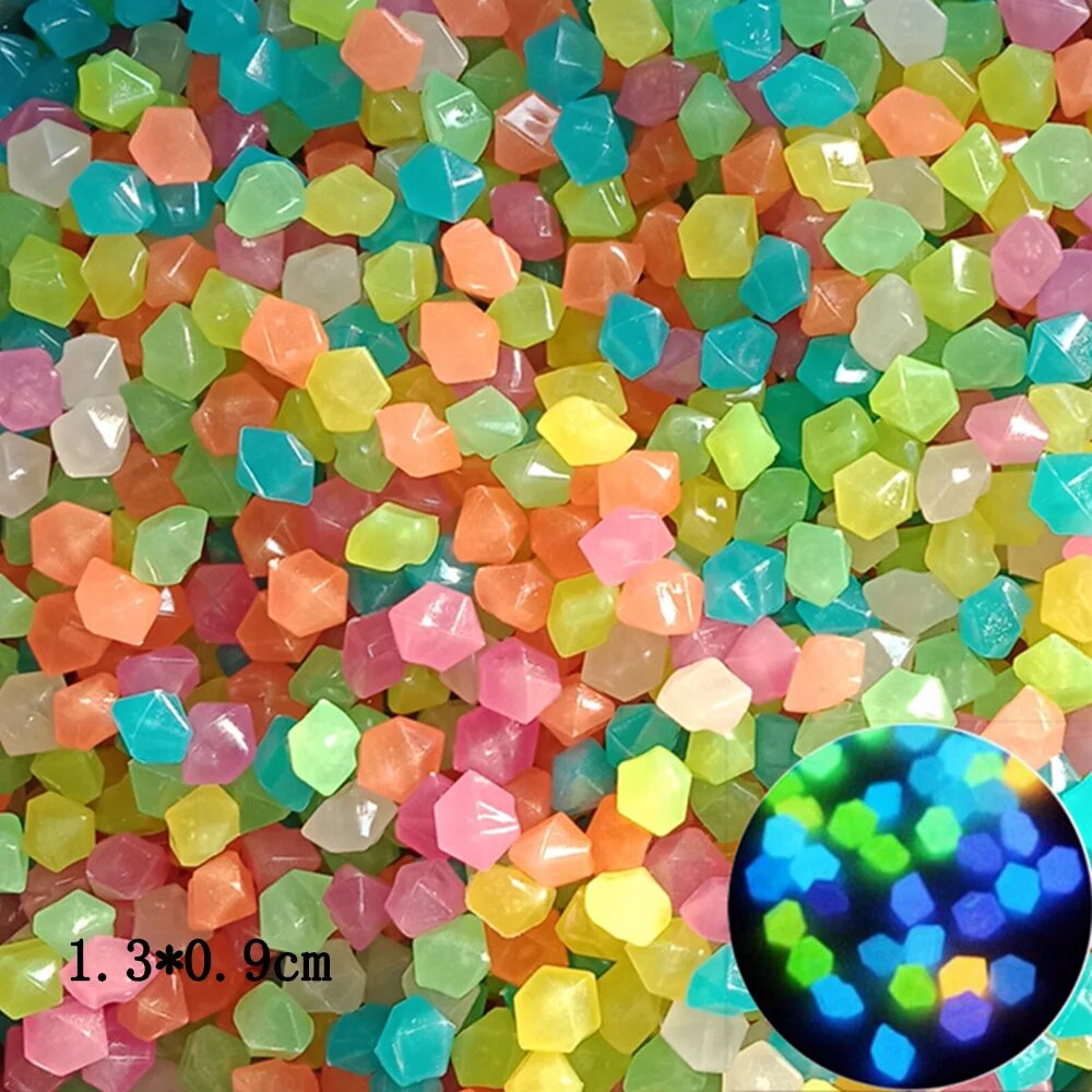 Светящаяся пластиковая галька для сада 50/100/200 шт 500Pcs, Type 7