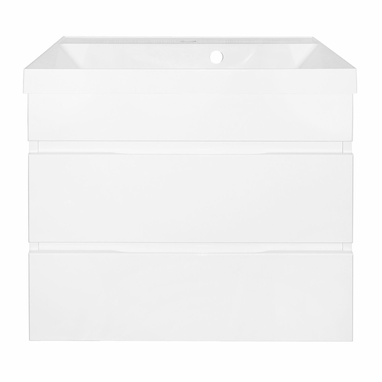 Комплект Azario Тумба Эстима 60/2 595х447х555 подвесная, с раковиной Астория 60, белый глянцевый (CS00094582)