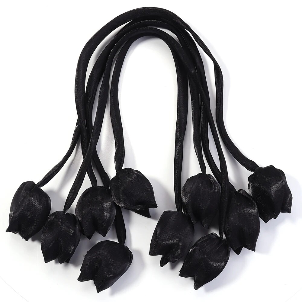 Набор аппликаций 3D тюльпаны и цветы 5 шт. Черный, Black