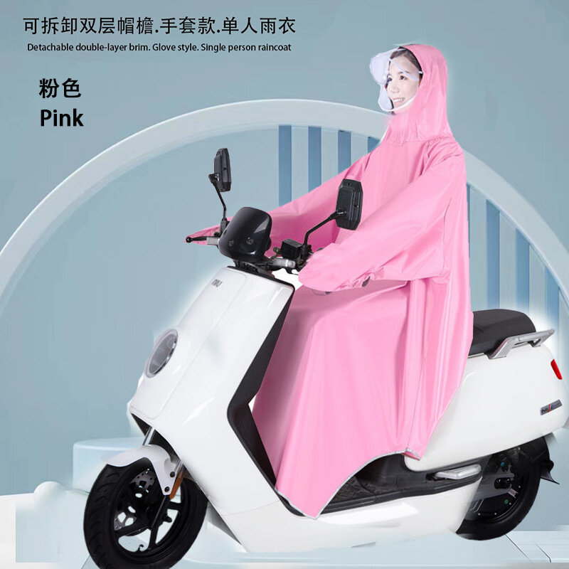 Дождевик для электровелосипеда с рукавами, унисекс, модный дождевик для езды на электровелосипеде