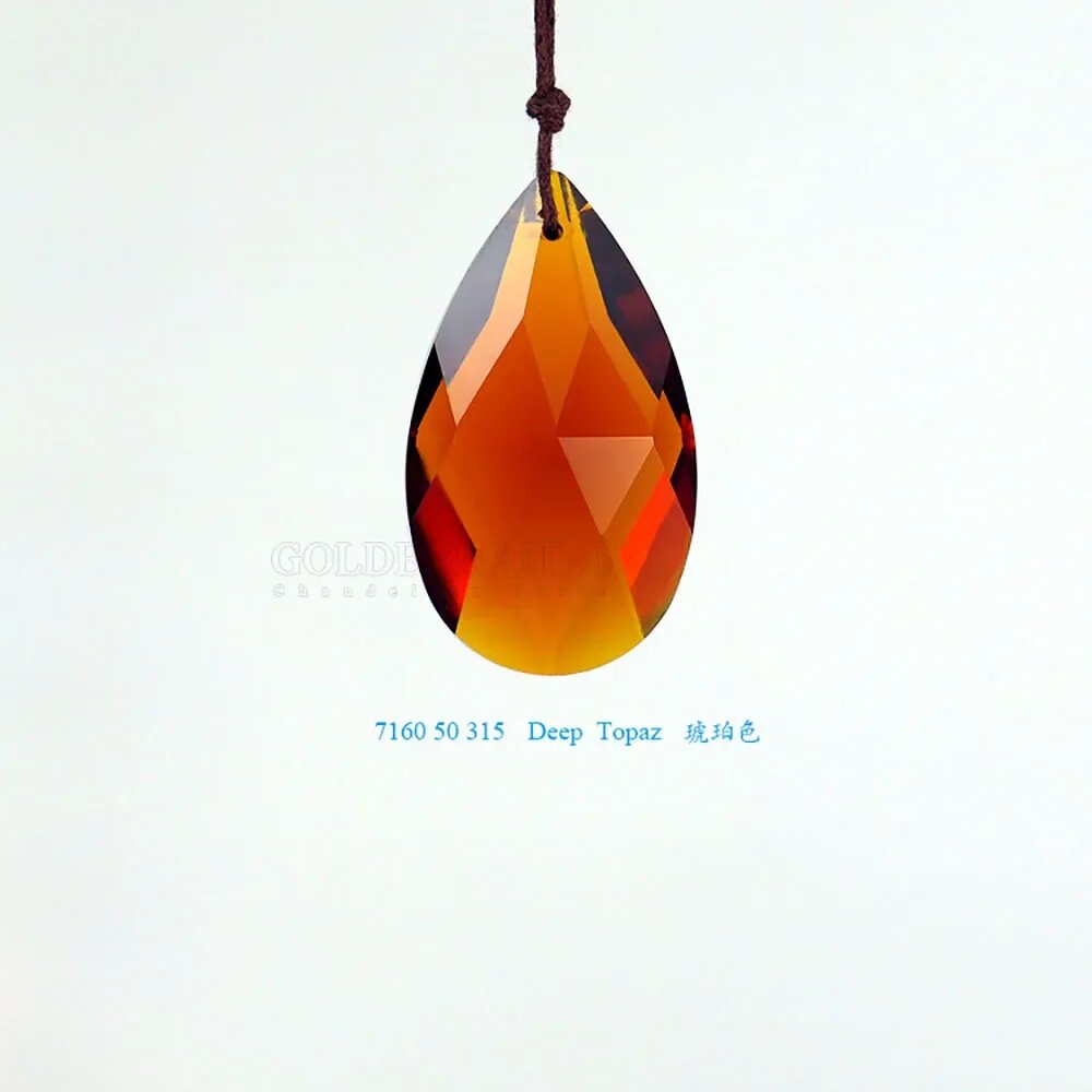 Camal хрустальные подвески-капли 5 шт. Amber