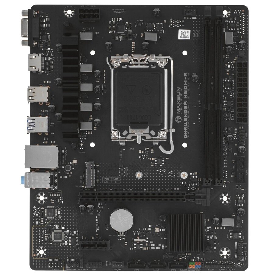 Материнская плата Maxsun H610M-R DDR4 Soc-1700 Intel H610 2xDDR4 mATX 1xM.2 GbLAN+VGA+HDMI