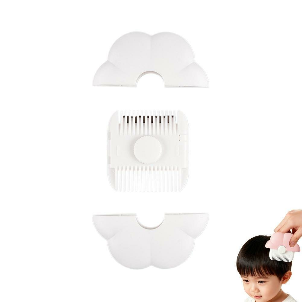 Портативная расческа-триммер 2-в-1 для детей и девочек, безопасная, для стрижки челки и кончиков волос