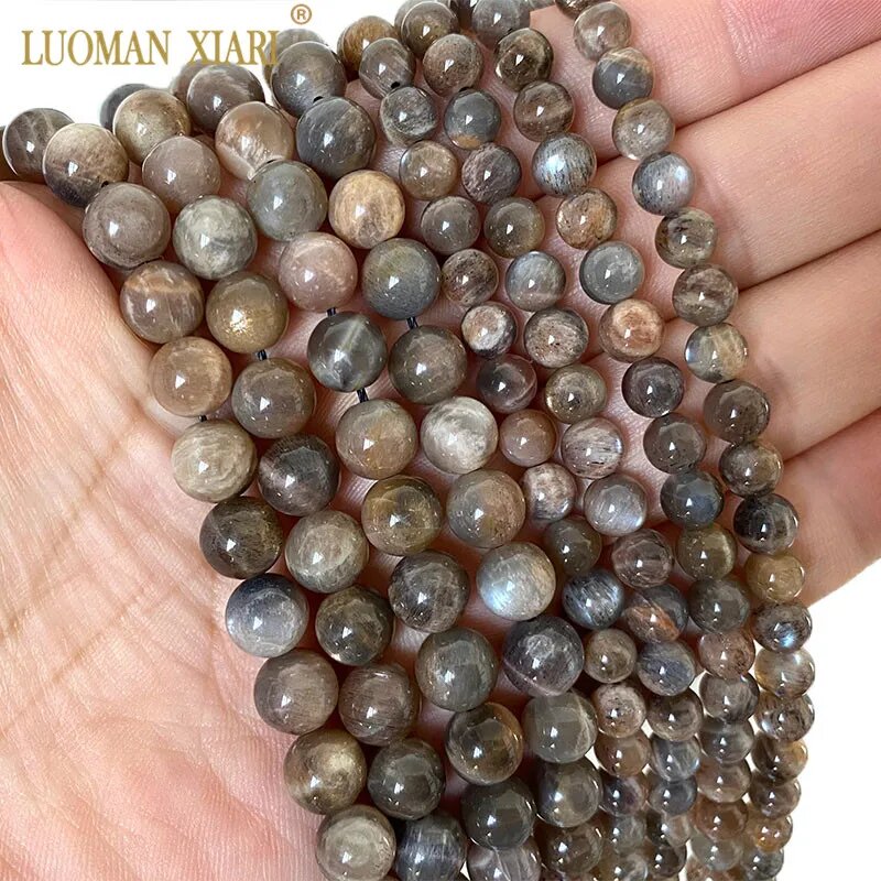 Бусины из солнечного камня 8 мм, LUOMAN XIARI, 46-48 шт