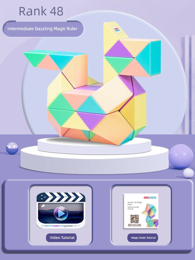 48-сегментная макаронная фidget-игрушка для детей, образовательная гибкая линейка с безопасным дизайном, 93 characters