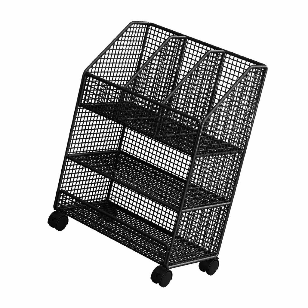 Пластиковая роликовая тумба белая или черная, Черный - Трехслойный