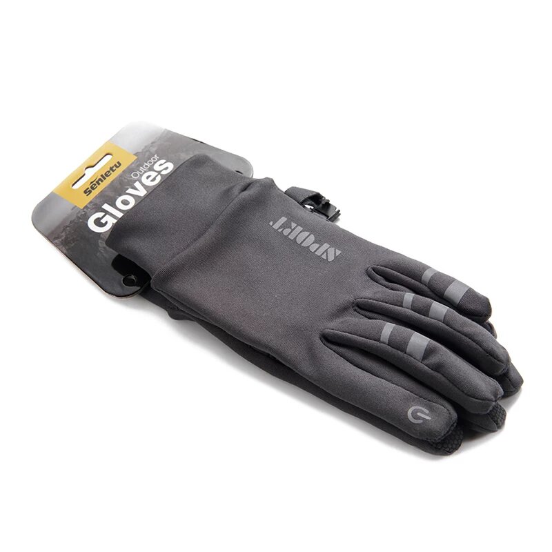 Перчатки для бега мужские зимние, для активного отдыха и велоспорта, ветрозащитные, морозостойкие, на флисовой