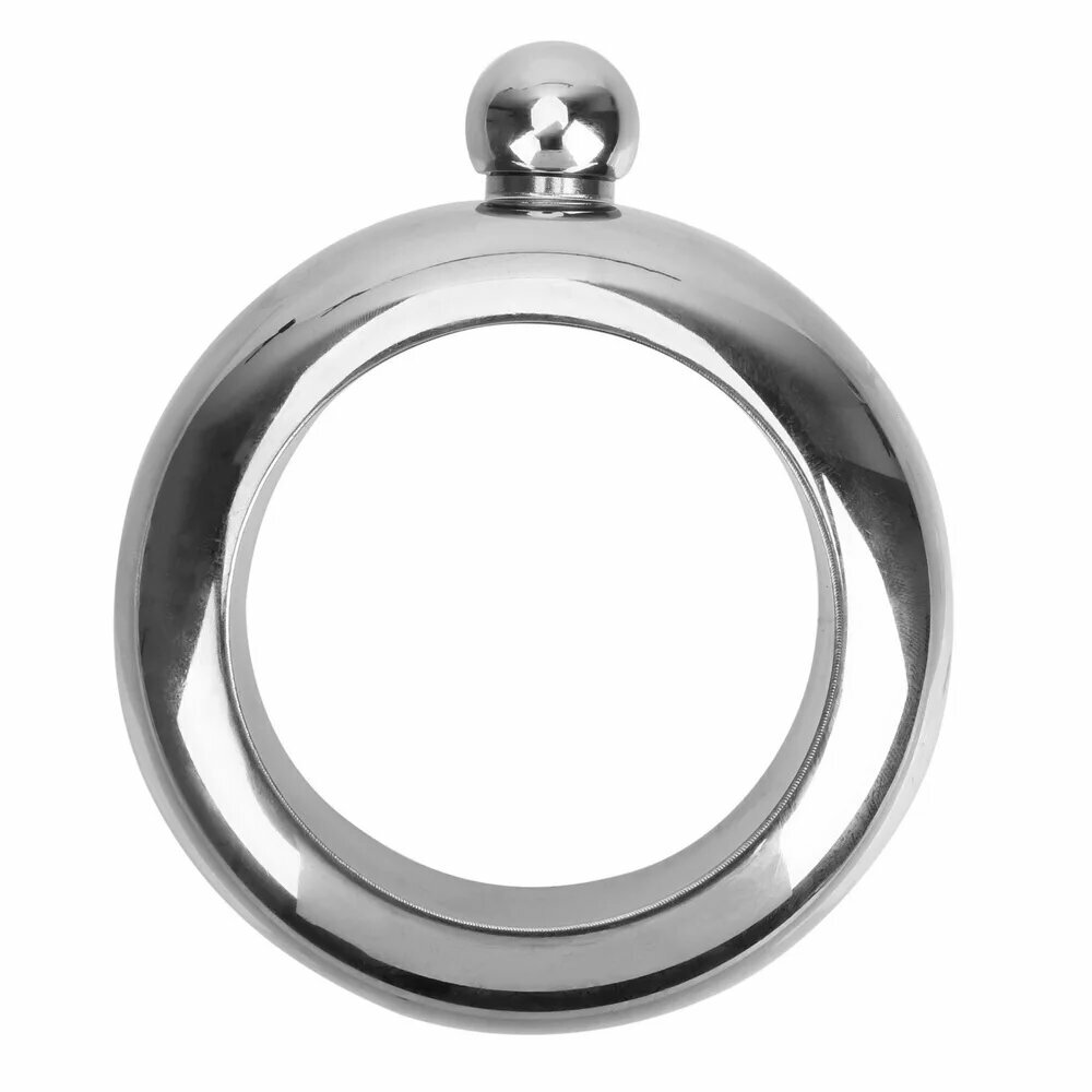 Фляга-браслет из нержавеющей стали 3,5 унций Silver with funnel