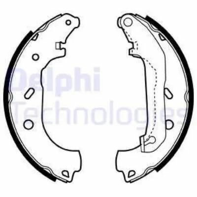 Колодки тормозные DELPHI LS1940 барабанные 228.6x58 FORD Transit, Tourneo 1.8 i, 1.8 TD di 02-