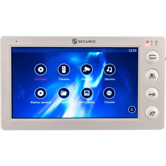Цветной монитор видеодомофона Securic 7" формата AHD с детектором движения, функцией фото- и видеозаписи белый
