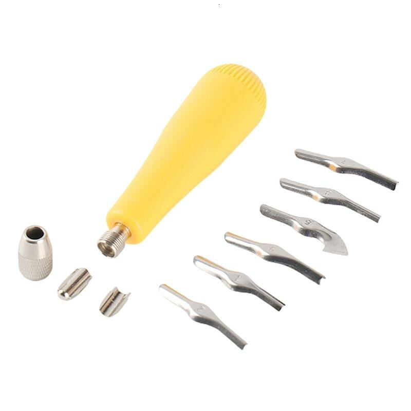 Резец для резиновых штампов с 6 головками, Желтый