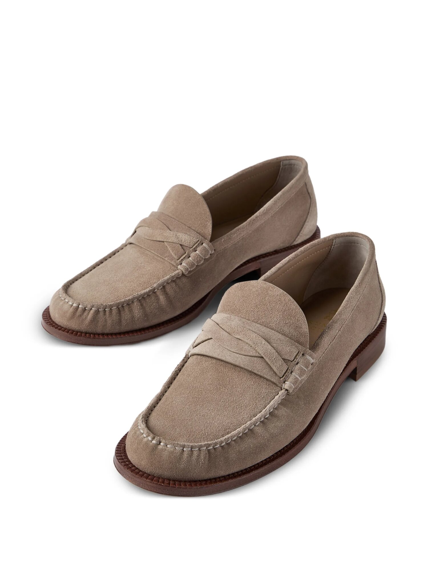 Лоферы BRUNELLO CUCINELLI Twisted suede loafers, размер 44, разноцветный — фото 1