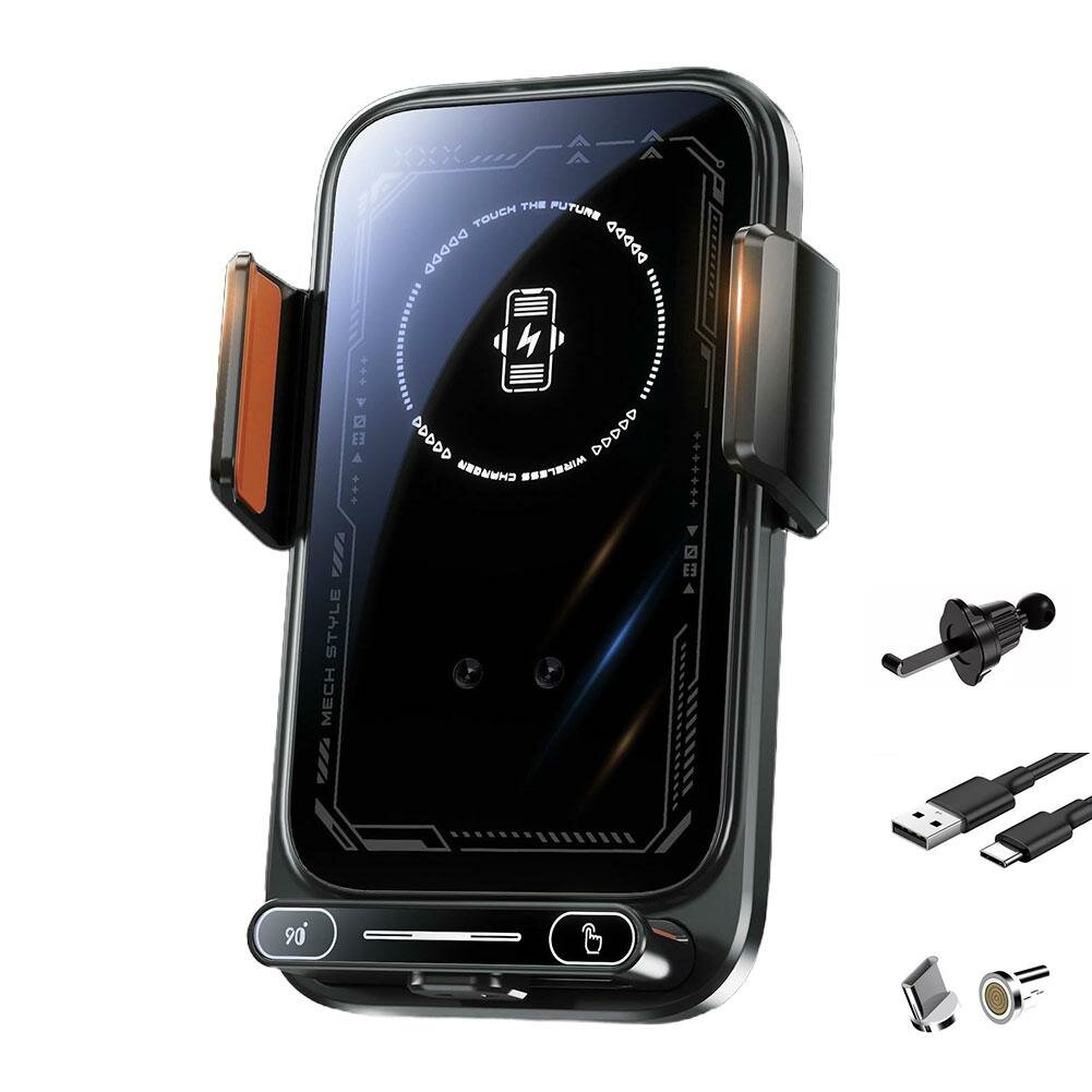 Держатель для телефона автомобильный с зарядкой magsafe / беспроводная зарядка для iphone Android в автомобиль машину