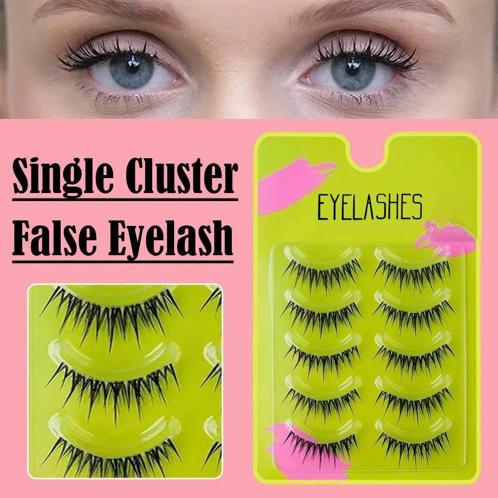 Набор накладных ресниц, пучков с клеем №14.