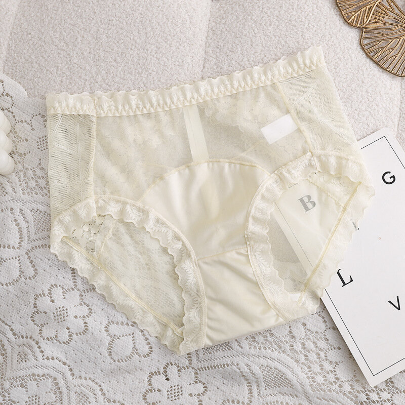 Сладкие сексуальные женские трусики, прозрачная сетка, кружевные, новые, бесшовные, чистое желание, тонкие, антибактериальные, больших размеров