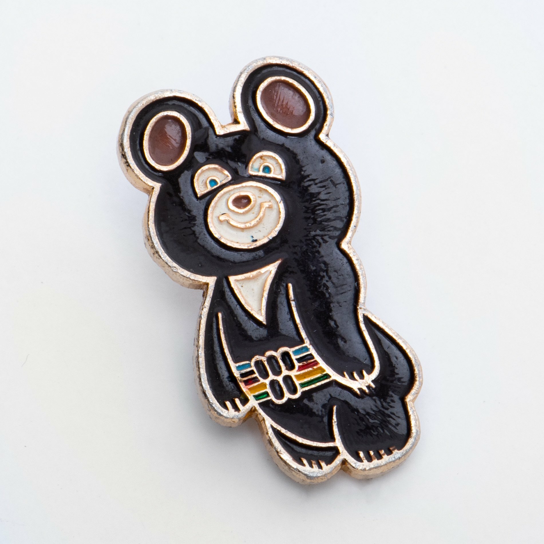 Значок Олимпийский мишка Талисман Олимпиада 80 Разновидность случайная