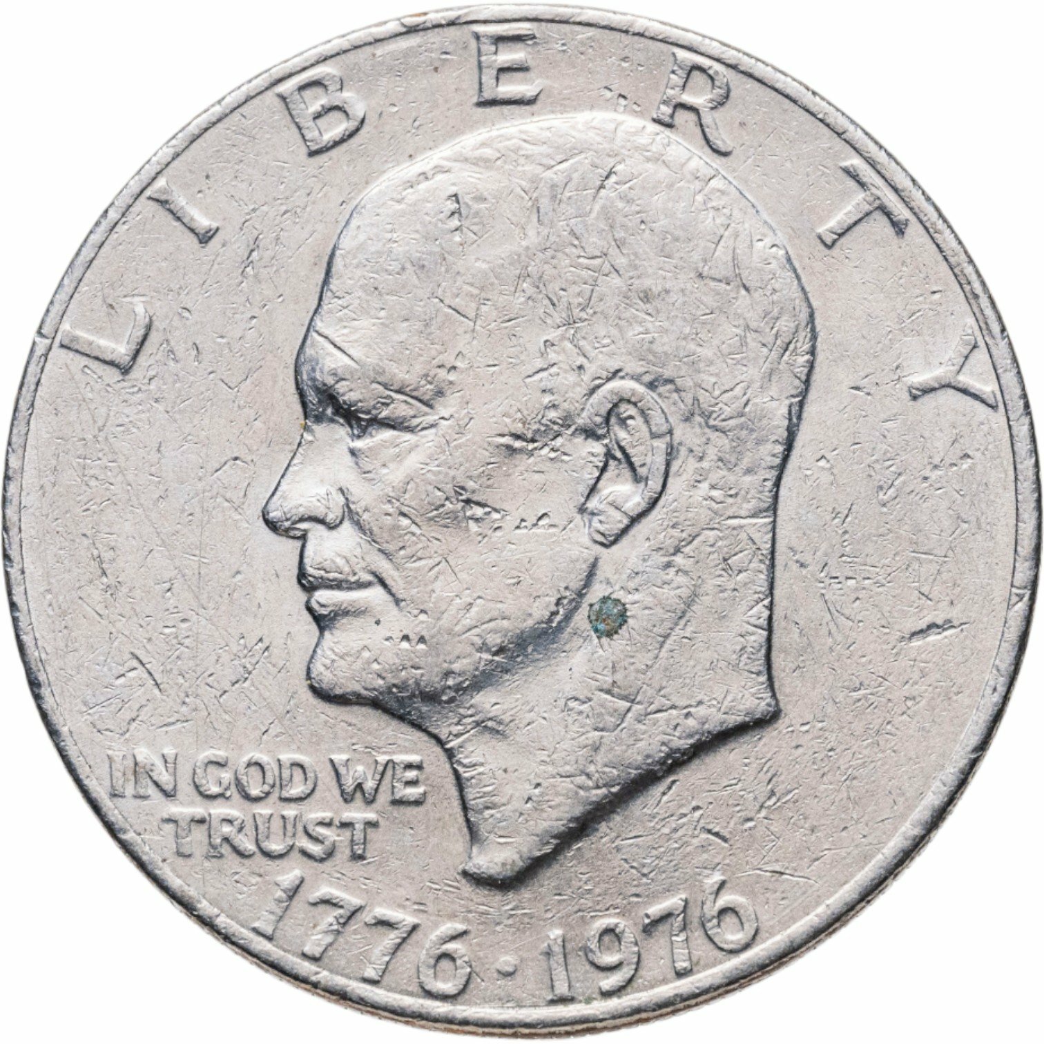 США 1 доллар 1976 "200 лет независимости США Луна "Колокол Свободы" Двор D, Тип I , Медь 400, в сохранности XF-UNC