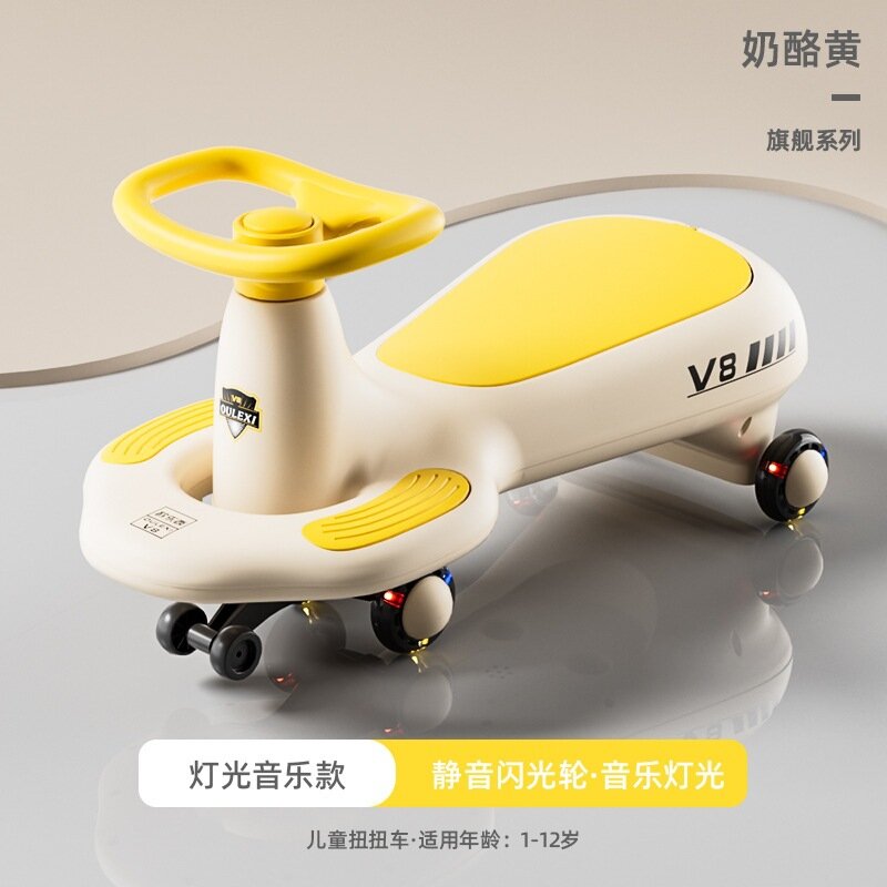 Детская машинка-каталка, качалка для детей 1-8 лет, для совместных поездок с родителями, защита от опрокидывания, бесшумные колеса, машинка-слайдер.